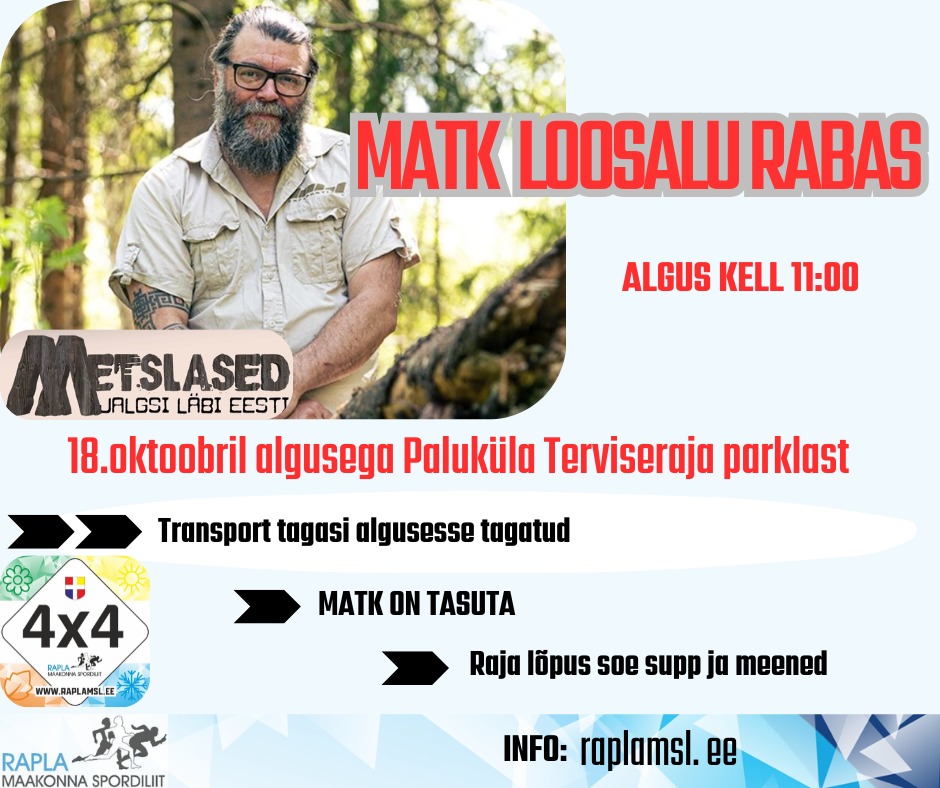 LIIKUMISHARRASTUS: Raplamaa valdade 4x4 liikumissarja matk - Rapla ...